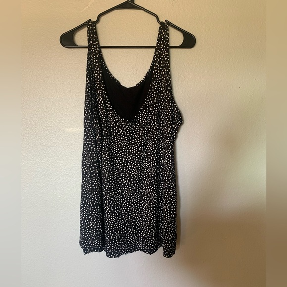 Lane Bryant | Tops | Black And White Polka Dot Tank Top | Poshmark